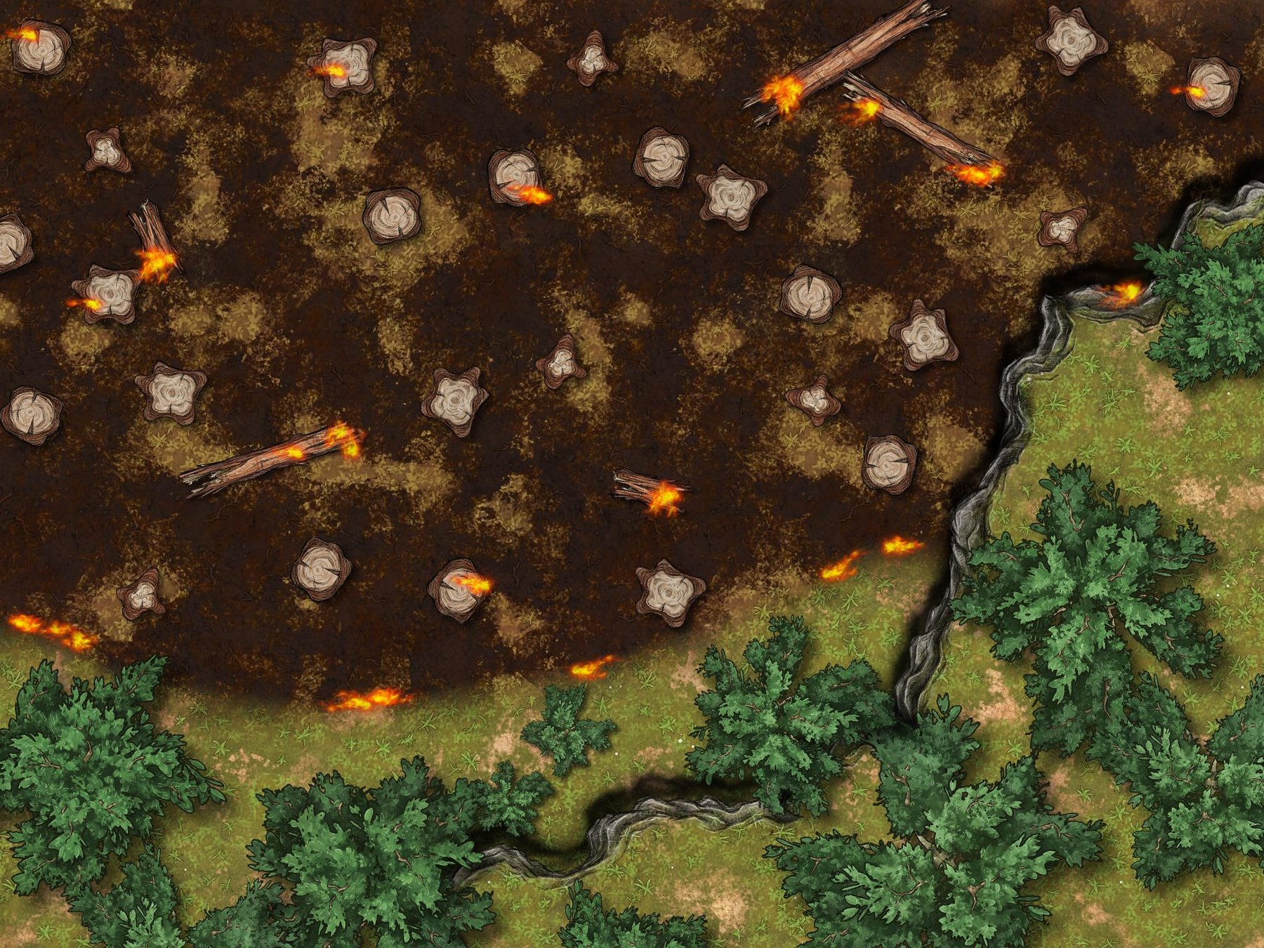 Burning Forest | Inkarnate - Create Fantasy Maps Online
