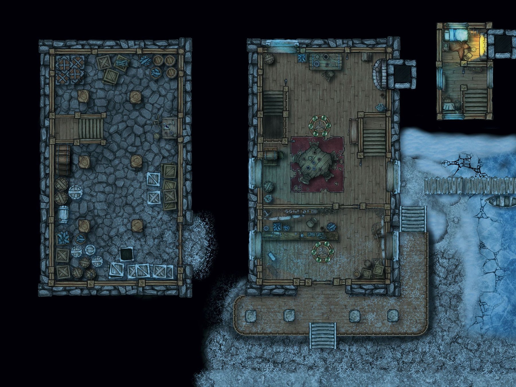 dock warehouse (Night empty) | Inkarnate - Create Fantasy Maps Online