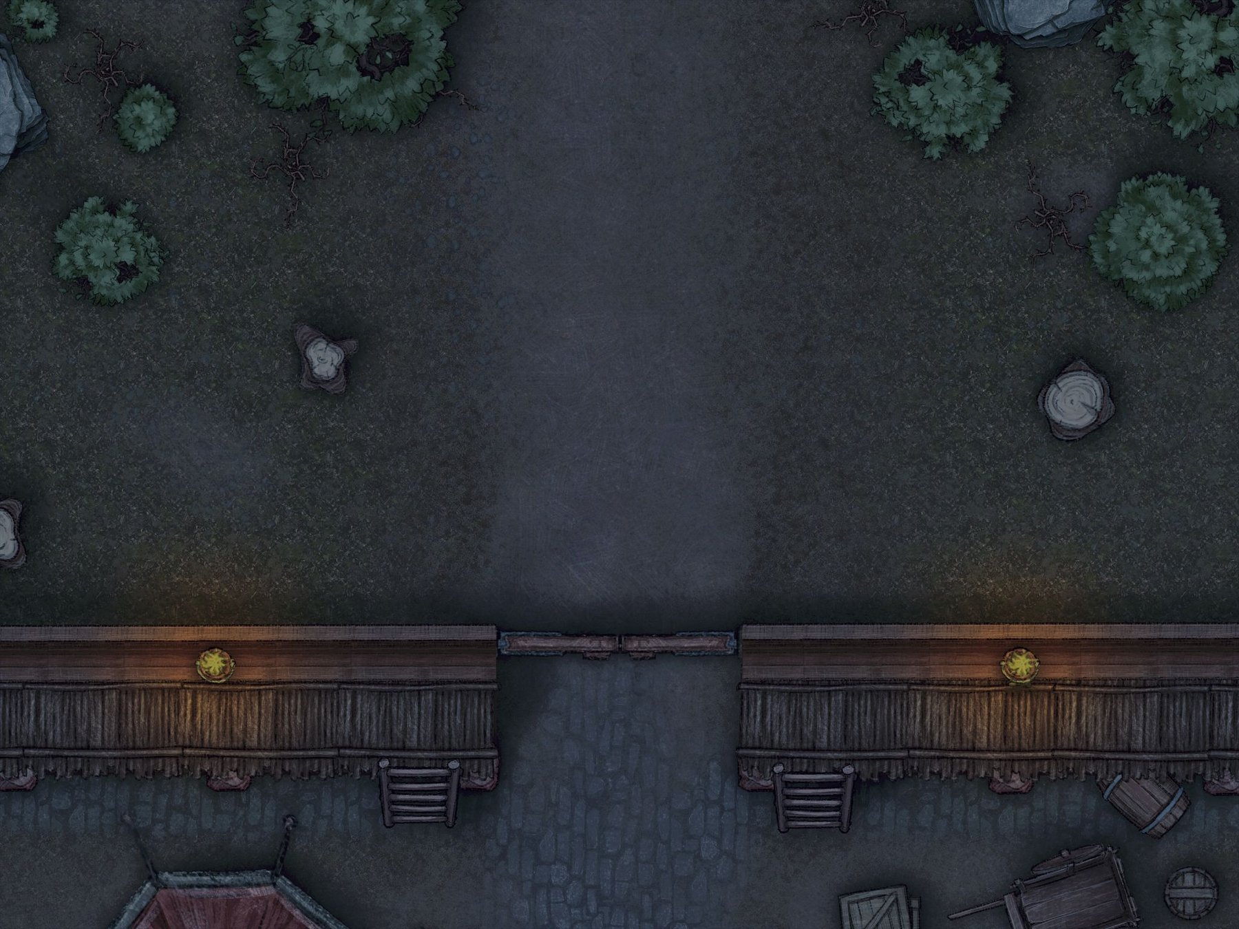 Village Gate - Nighttime | Inkarnate - Create Fantasy Maps Online