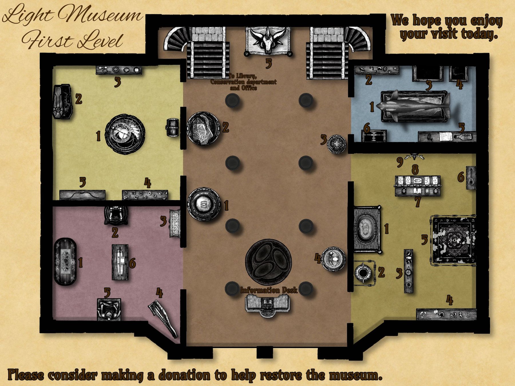 Museum First Floor Map | Inkarnate - Create Fantasy Maps Online