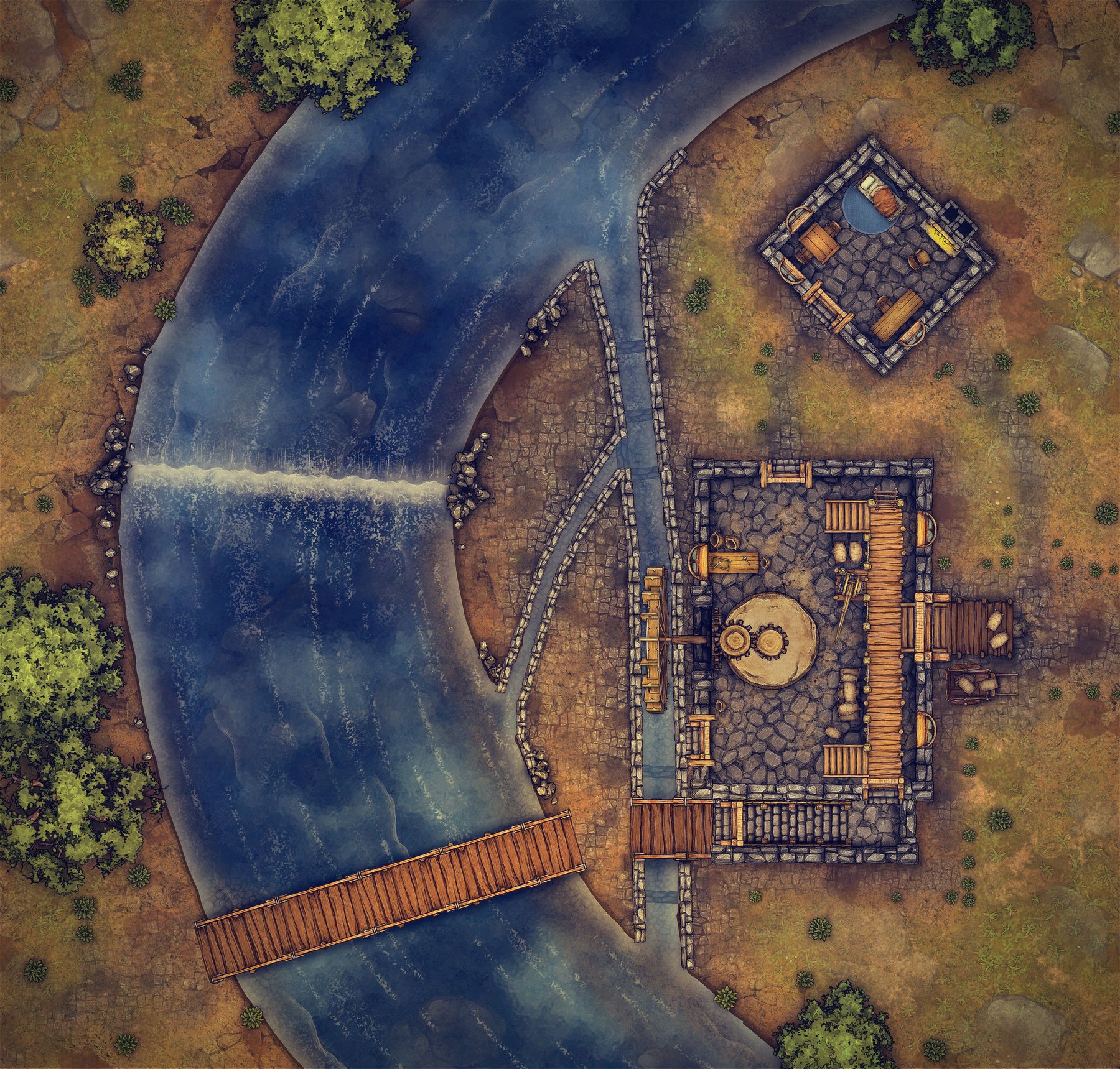 Generic Watermill | Inkarnate - Create Fantasy Maps Online