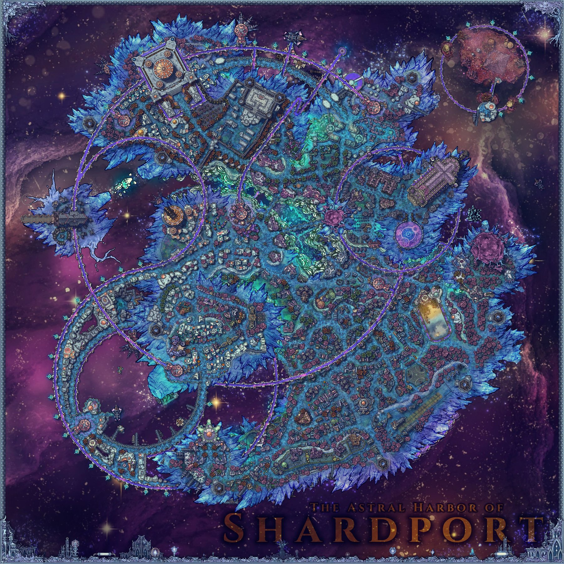 Shardport - Spelljammer City | Inkarnate - Create Fantasy Maps Online