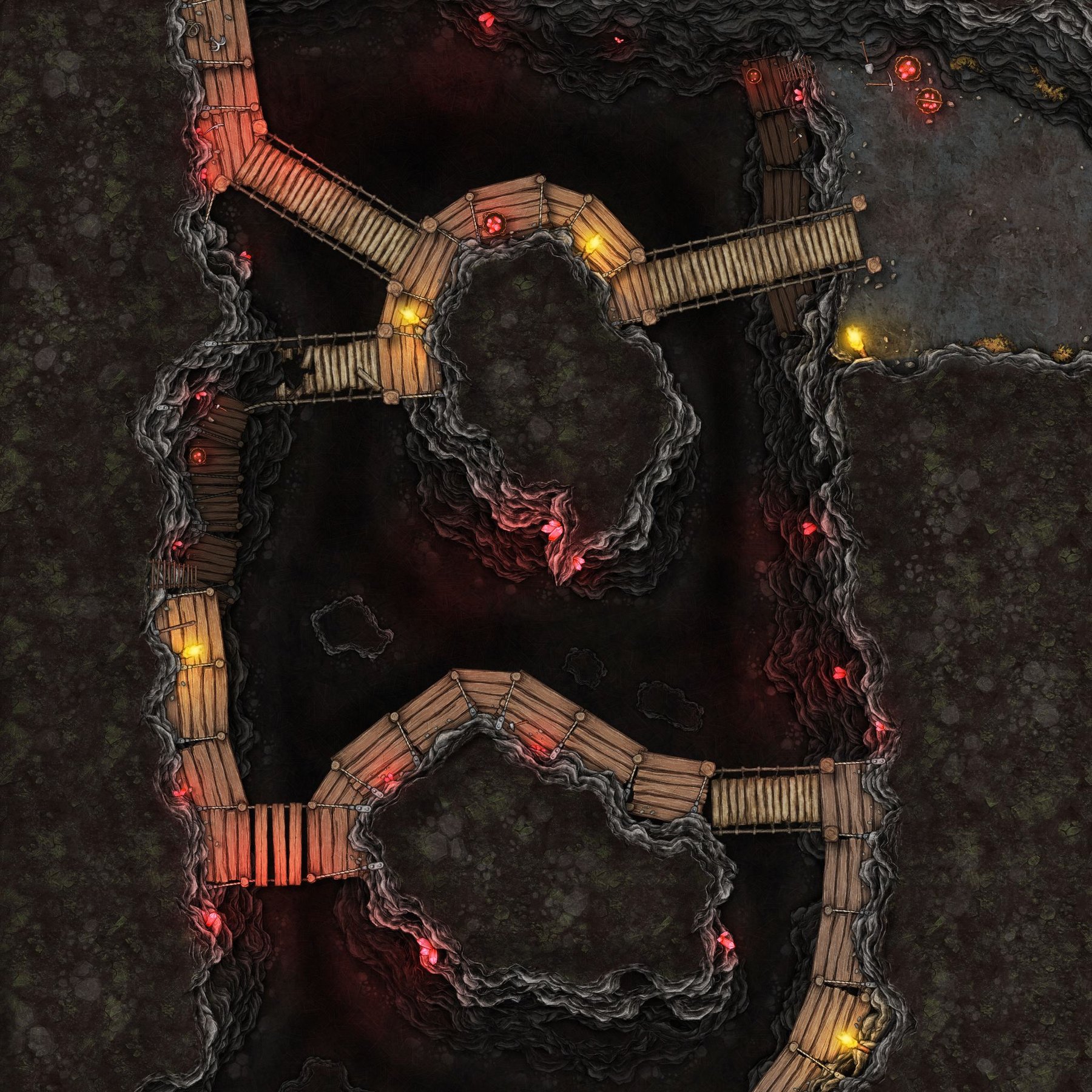 Underground - Bandits' bridges and red crystals 2/2 | Inkarnate ...