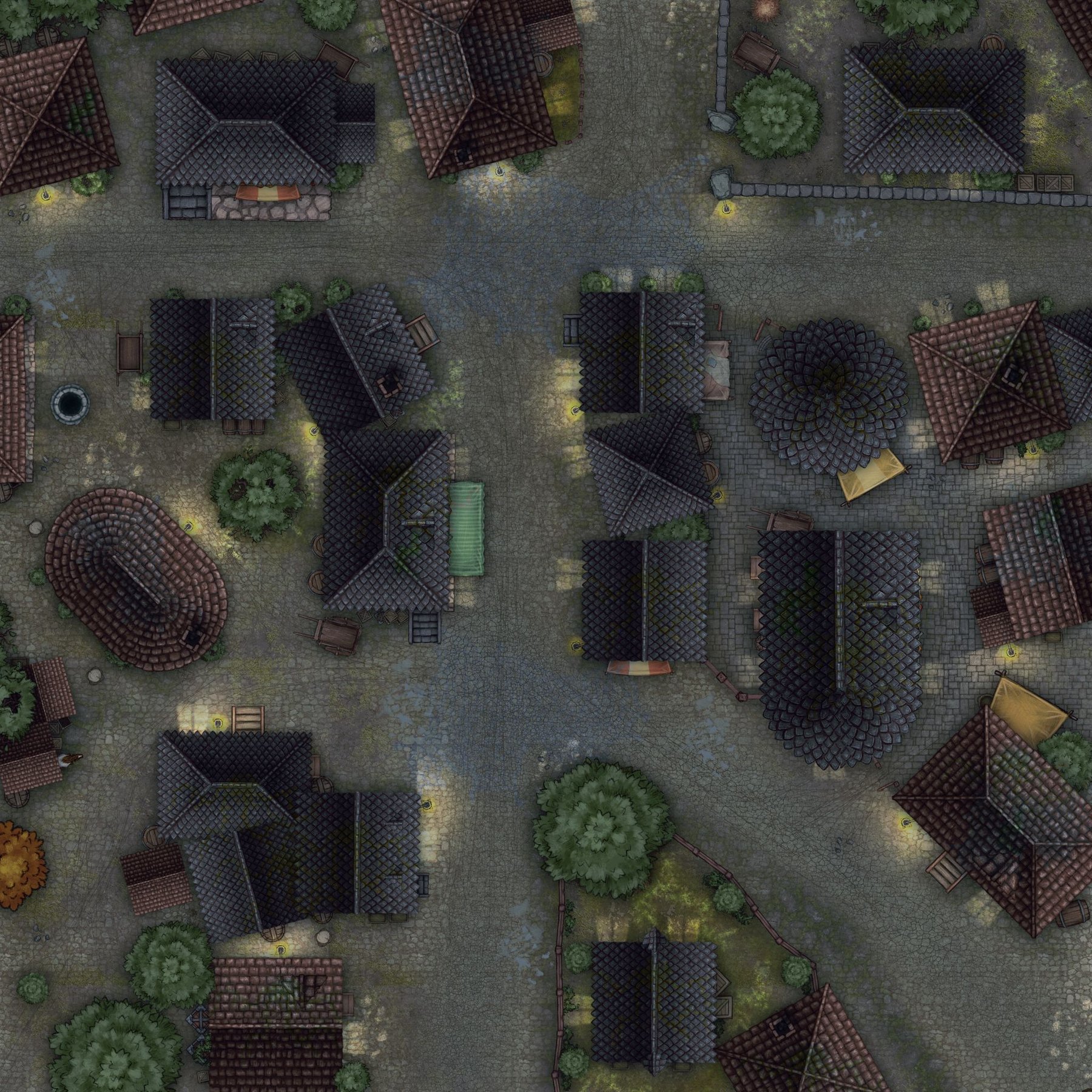 Simple Town with overview | Inkarnate - Create Fantasy Maps Online