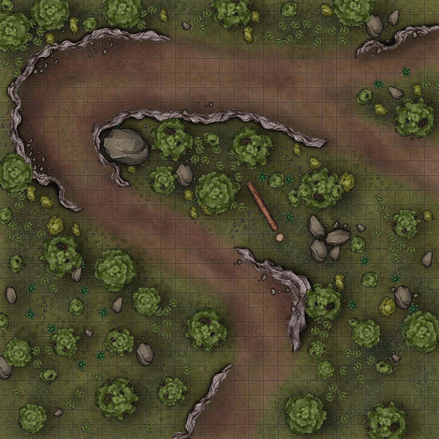 Battle Map - Forest Bend | Inkarnate - Create Fantasy Maps Online