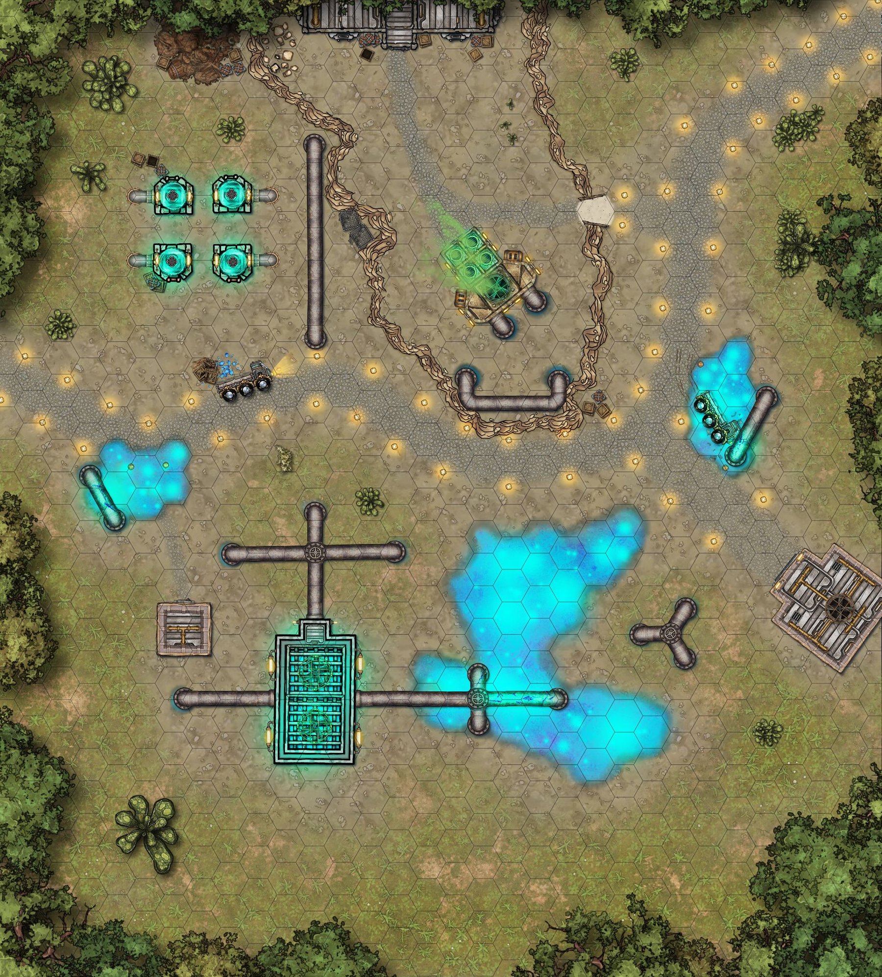 Lancer base 30x30 - forest refinery | Inkarnate - Create Fantasy Maps ...