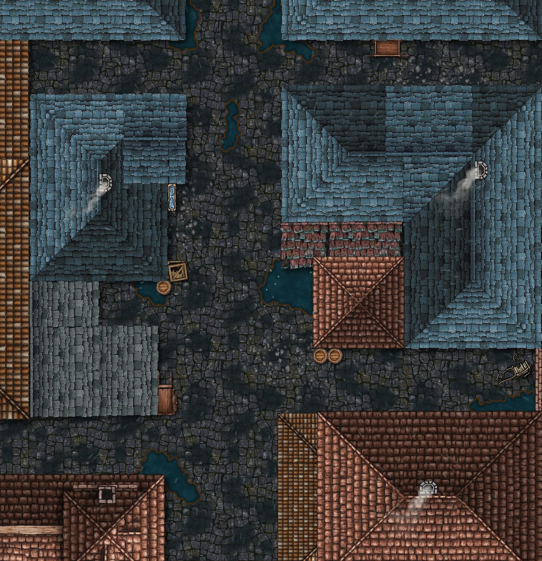 Olderhaller Alley Ambush | Inkarnate - Create Fantasy Maps Online