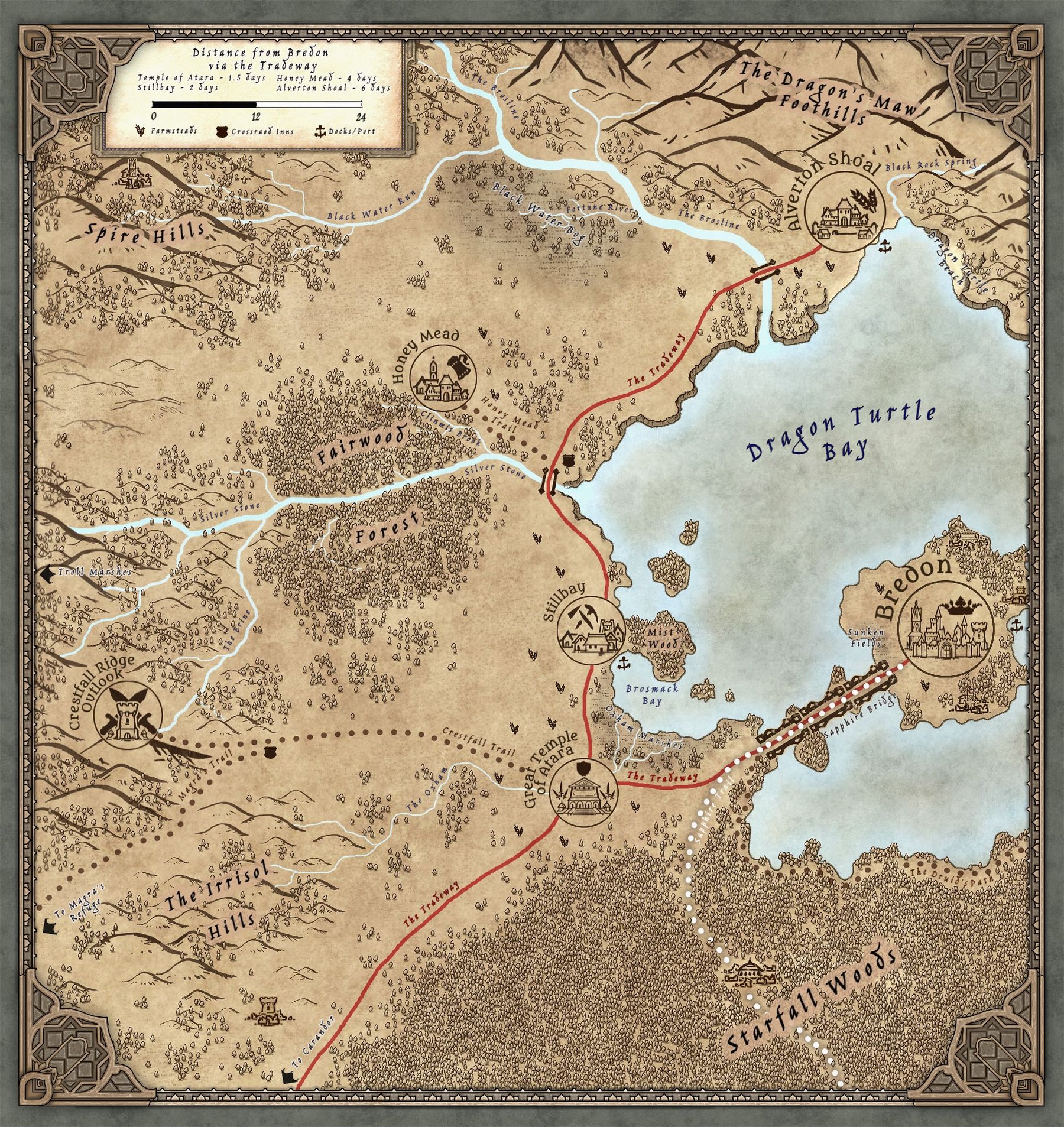 Bredon Regional with border | Inkarnate - Create Fantasy Maps Online