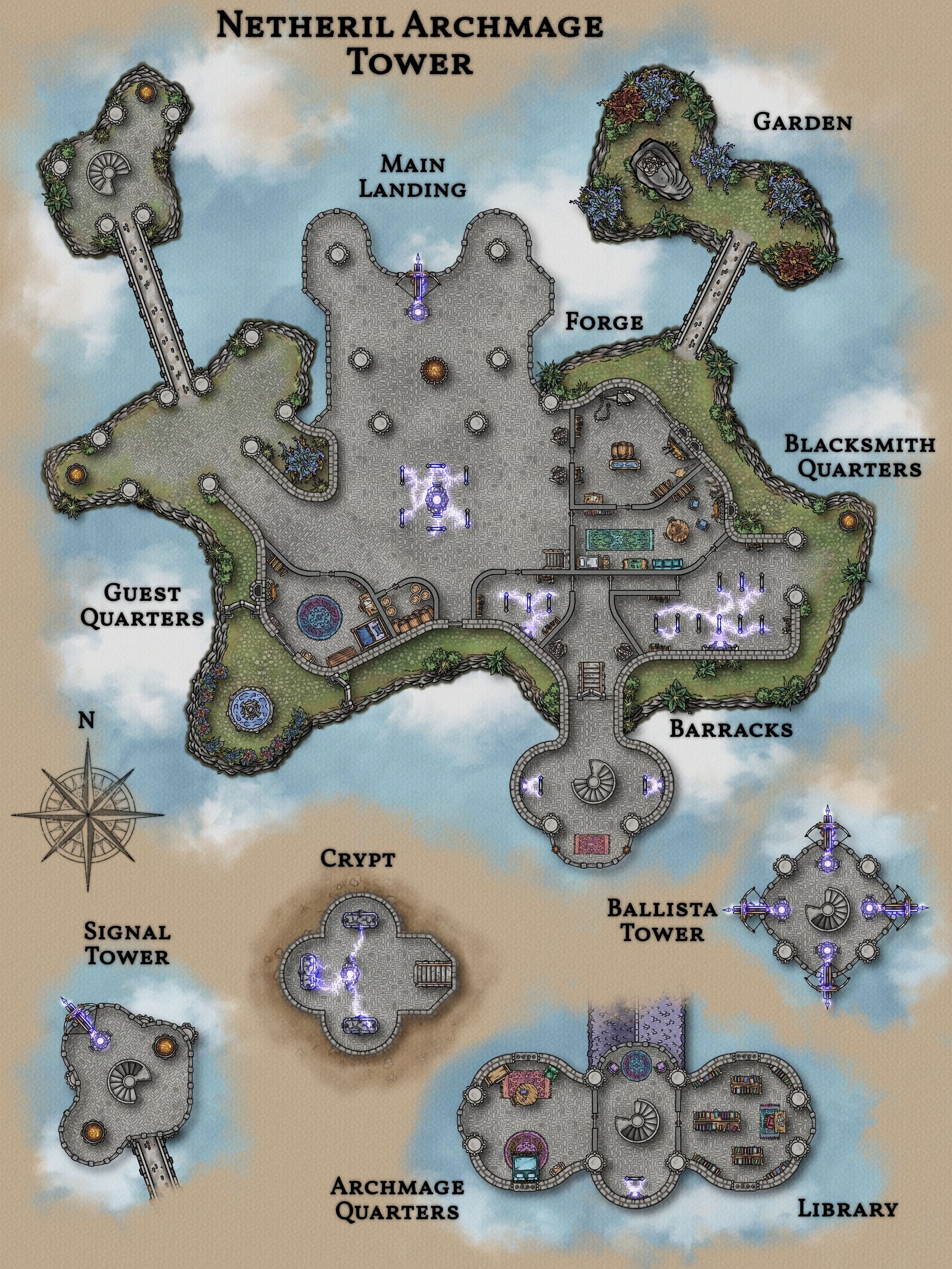 Netheril Archmage Tower | Inkarnate - Create Fantasy Maps Online