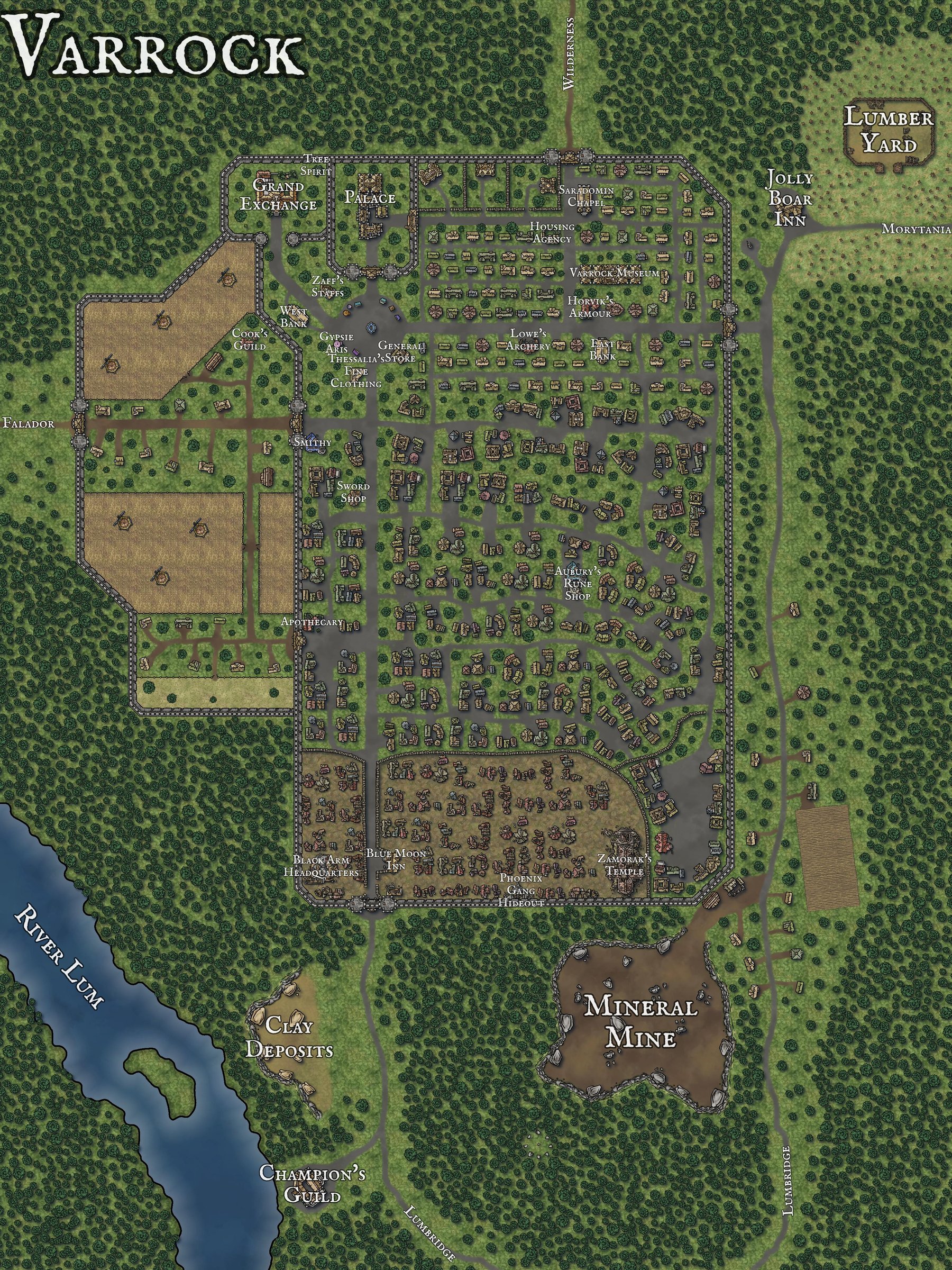 Varrock Expanded (Labeled) | Inkarnate - Create Fantasy Maps Online