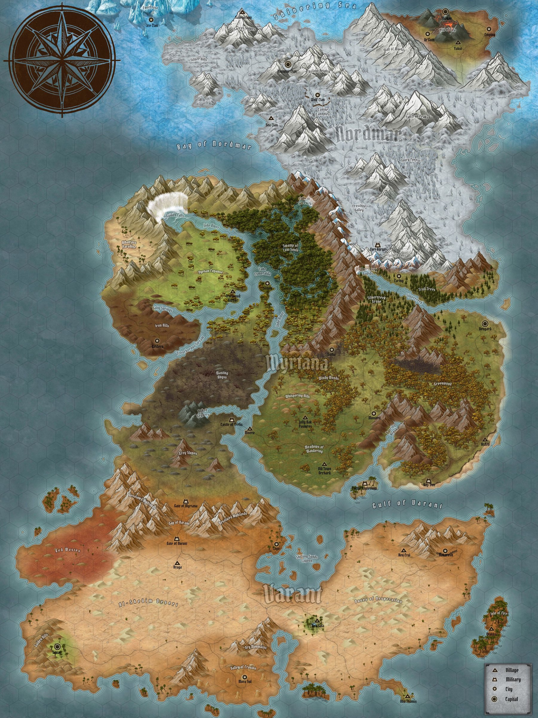 The Continent (World Map) | Inkarnate - Create Fantasy Maps Online