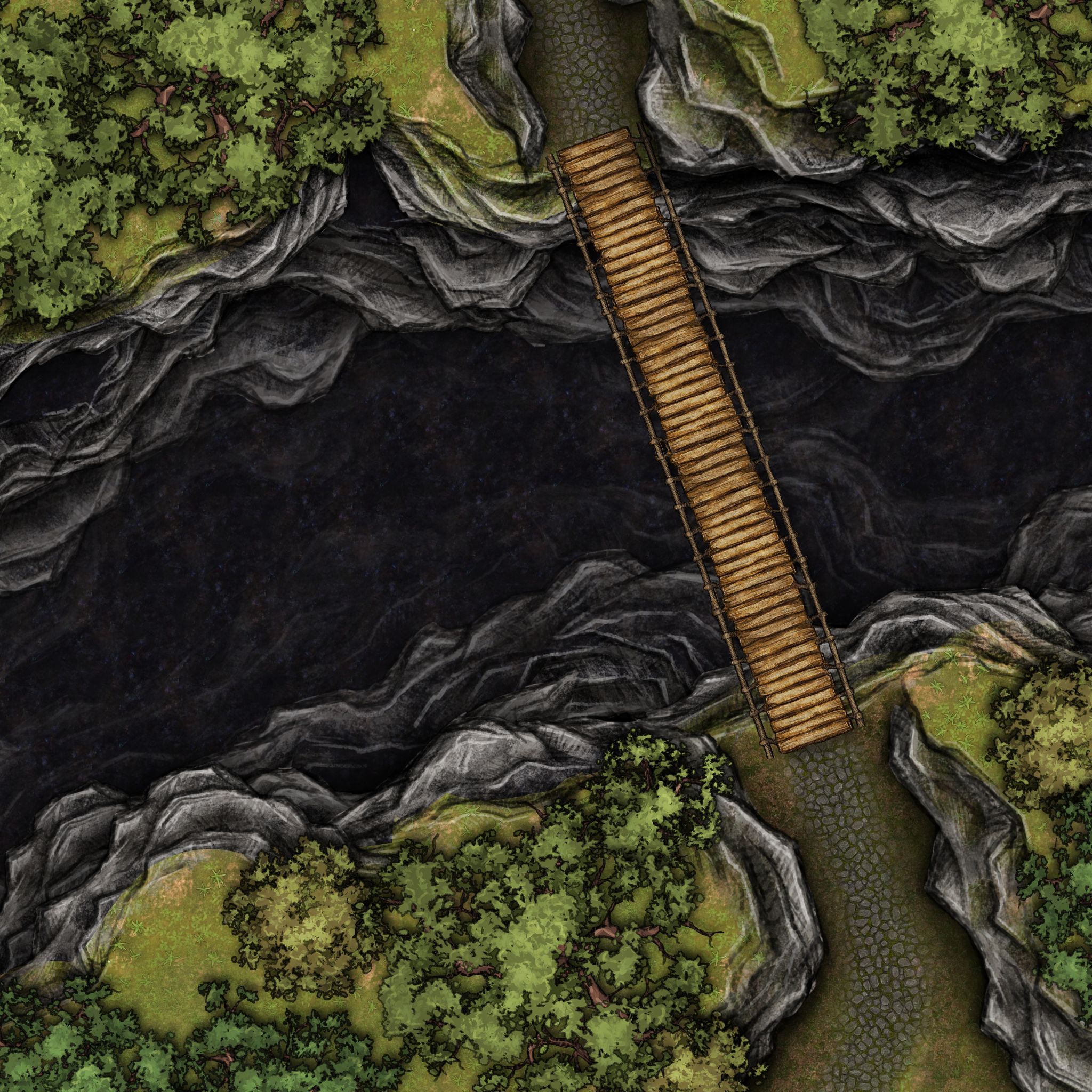 Ravine Crossing (Abyss) encounter map | Inkarnate - Create Fantasy Maps ...