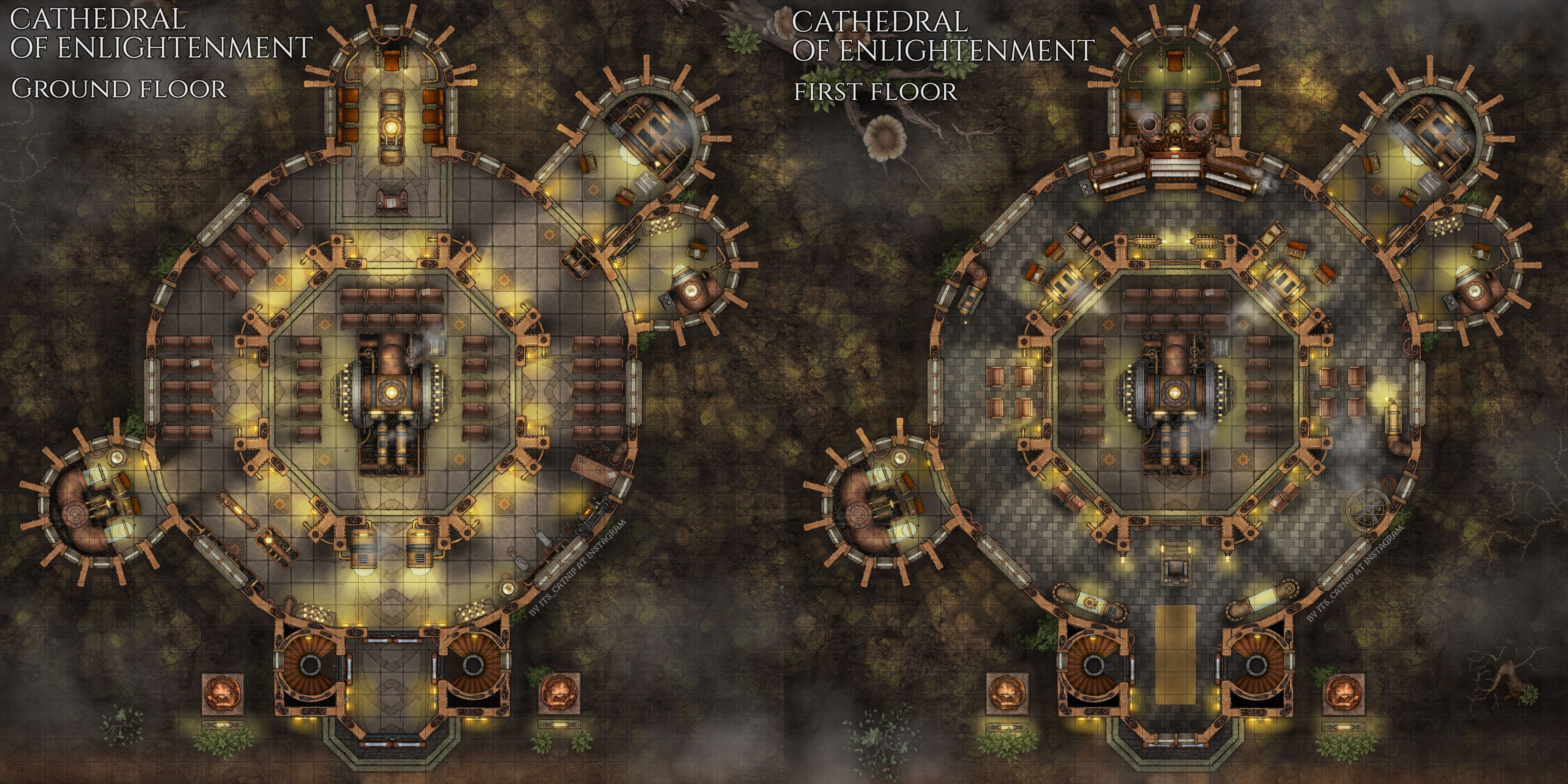 Cathedral of Enlightenment 35x35 | Inkarnate - Create Fantasy Maps Online