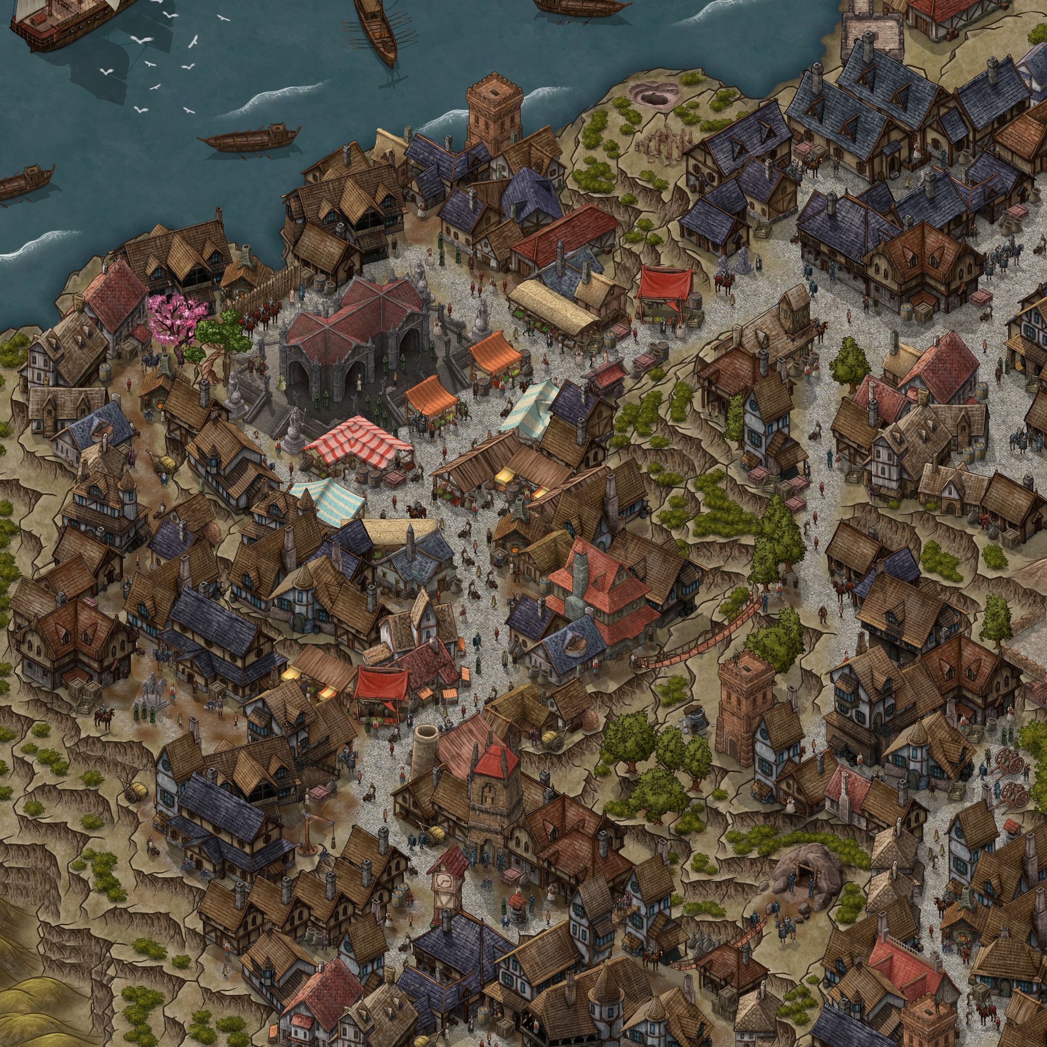 Durkburg - The Cliffs | Inkarnate - Create Fantasy Maps Online