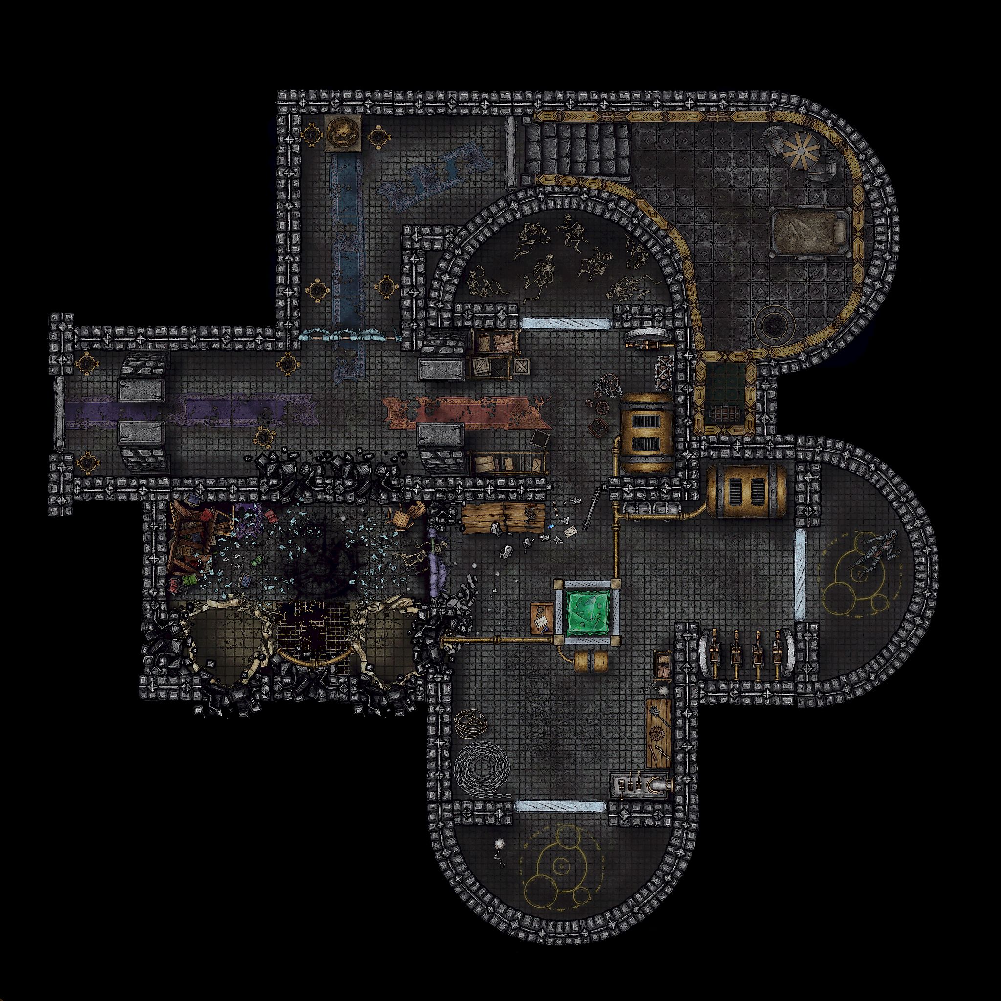 40 x 40 • Abandoned Dwarven Alchemy Lab | Inkarnate - Create Fantasy ...