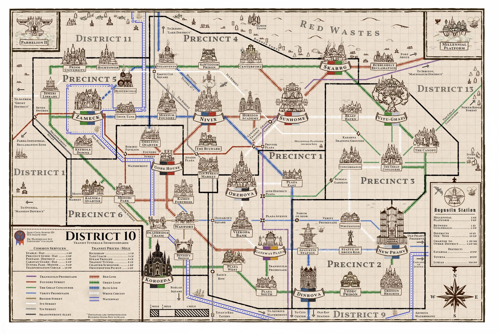 10th District Transit Map | Inkarnate - Create Fantasy Maps Online