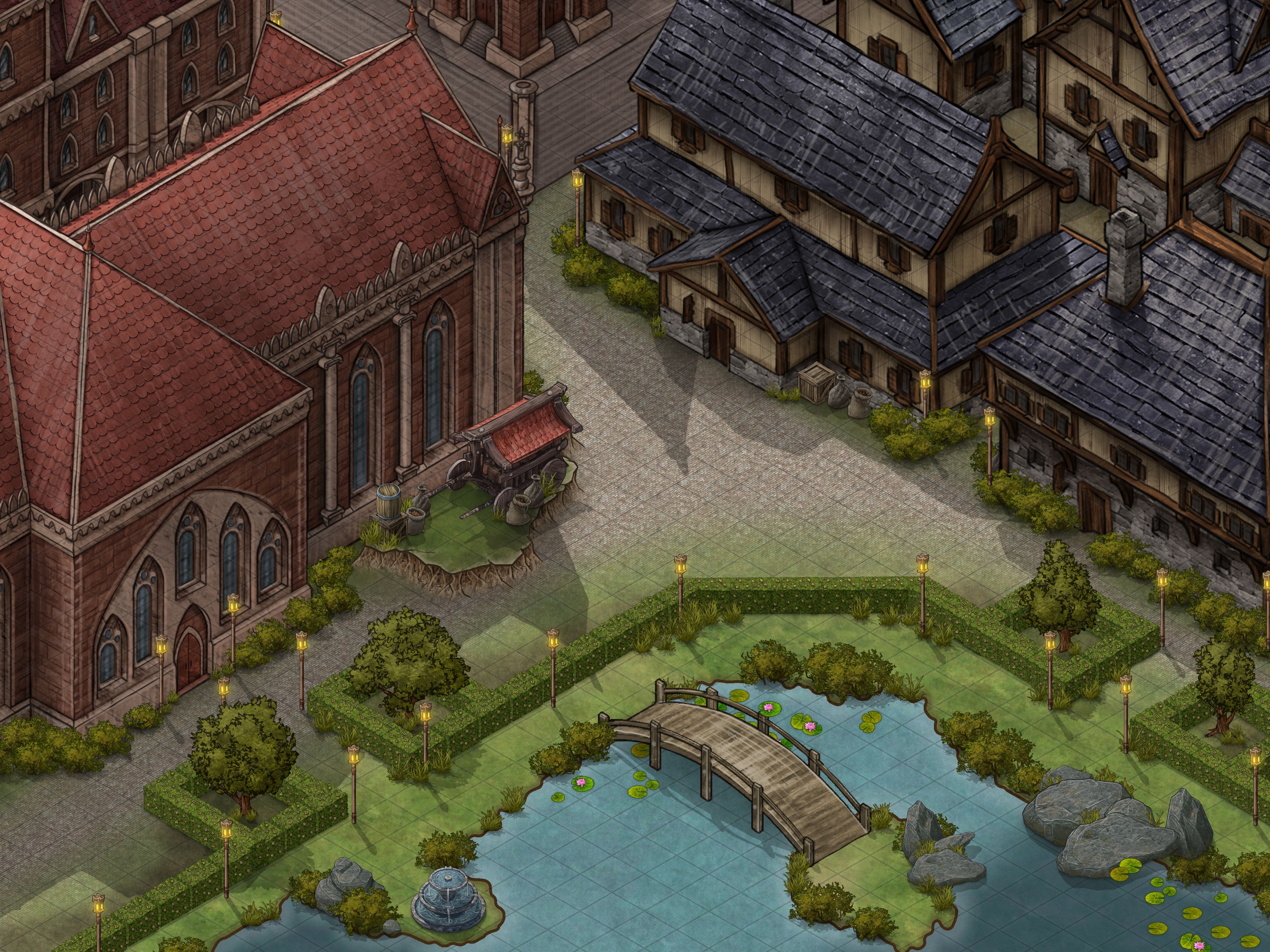 Outside the Town Hall | Inkarnate - Create Fantasy Maps Online