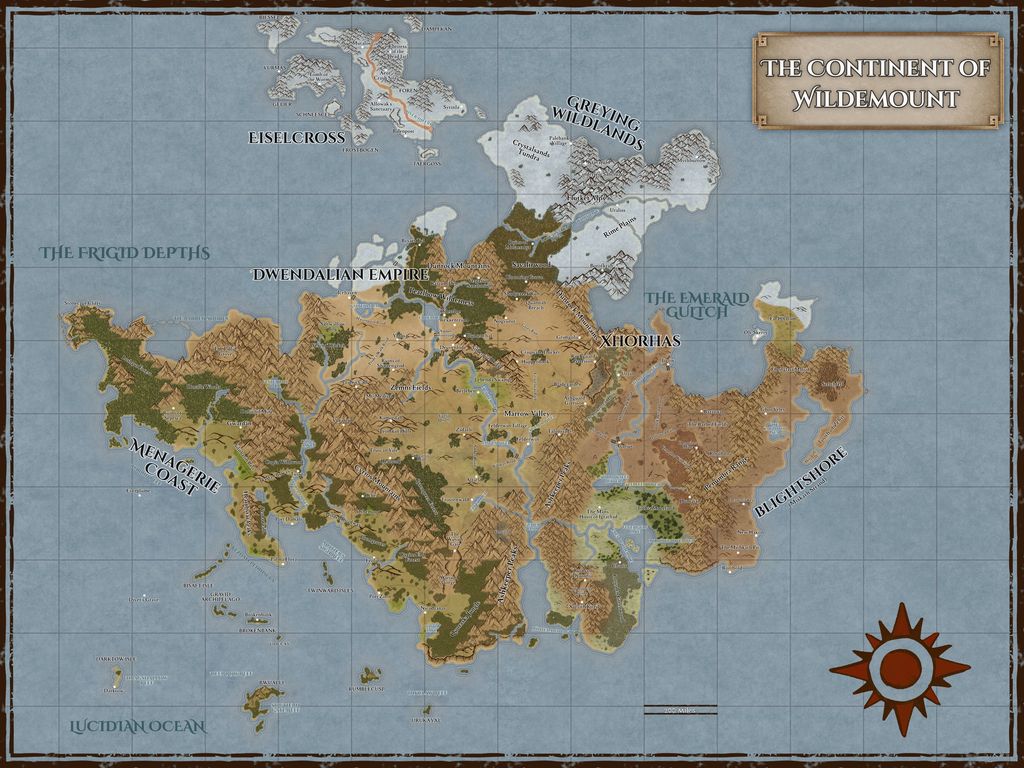The Continent of Wildemount | Inkarnate - Create Fantasy Maps Online